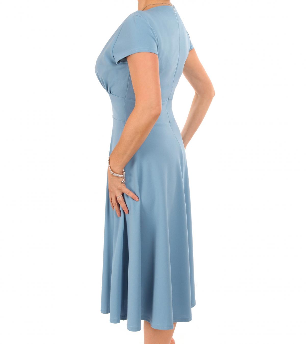 Cornflower Blue Fit and Flare Dress